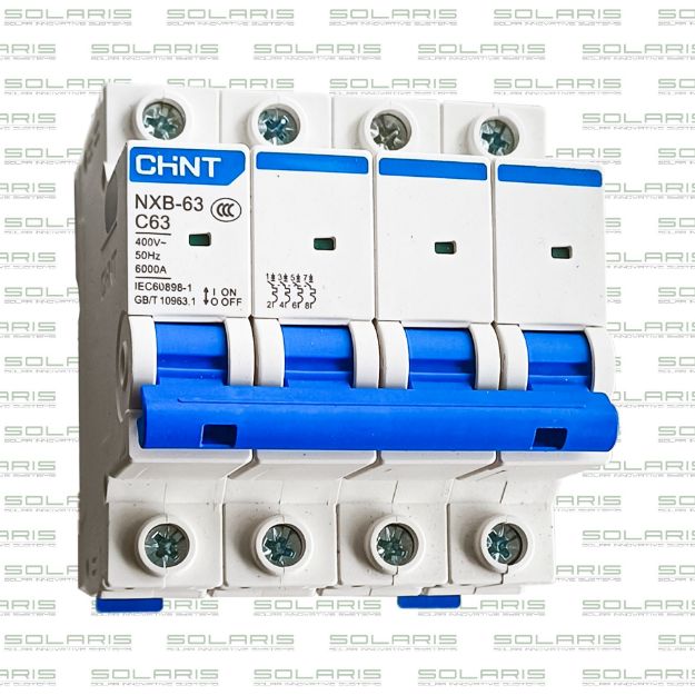 SOLARIS | Your Trusted Partner.... Chint Circuit Breaker NXB-63 AC 4P C63A