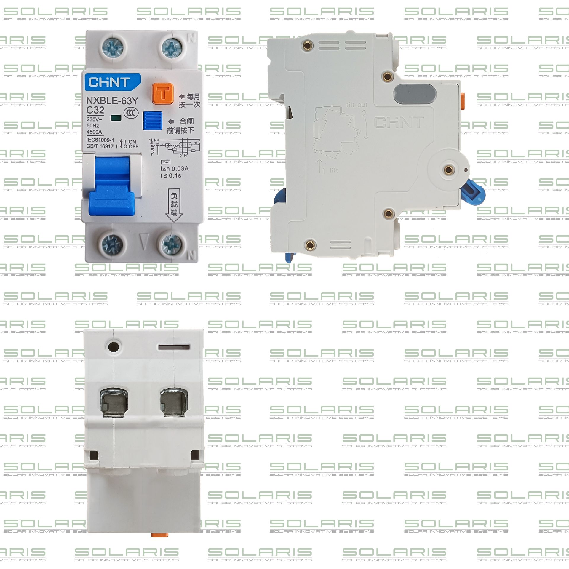 SOLARIS | Your Trusted Partner.... Chint Differential Breaker 2P NXBLE-63Y C32A 30mA