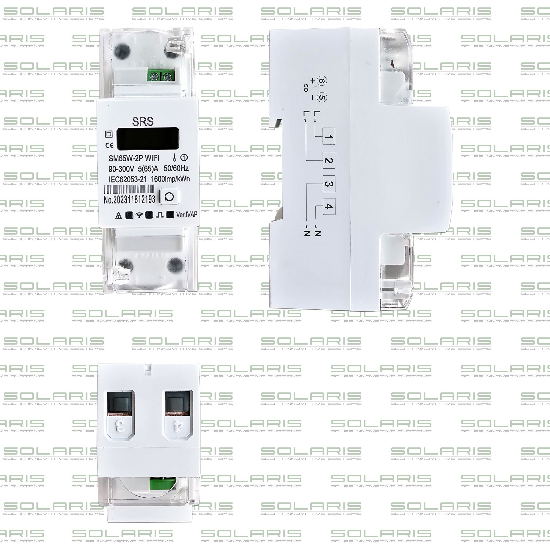 SOLARIS | Your Trusted Partner.... Smart Meter SM65W-2P 65A + Wi-Fi